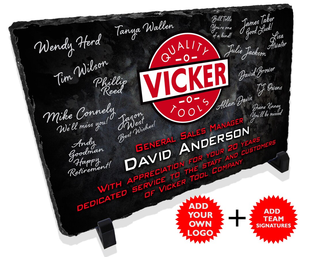 Business Retirement Thank You Plaques Customized, Corporate Retirement ...