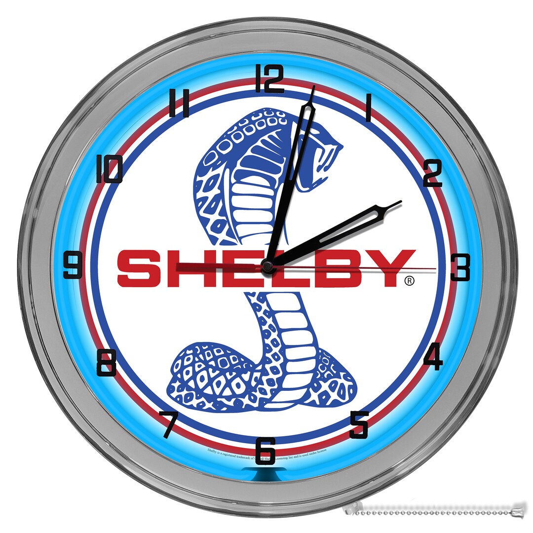 Carroll Shelby Cobra Neon Garage Clock: 16" Light up Sign - Etsy