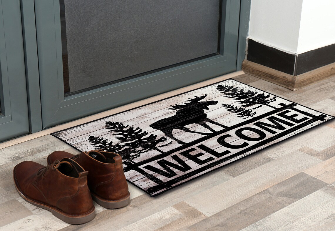 Moose Themed Doormats, Cottage Themed Doormats, Cabin Welcome Doormats ...