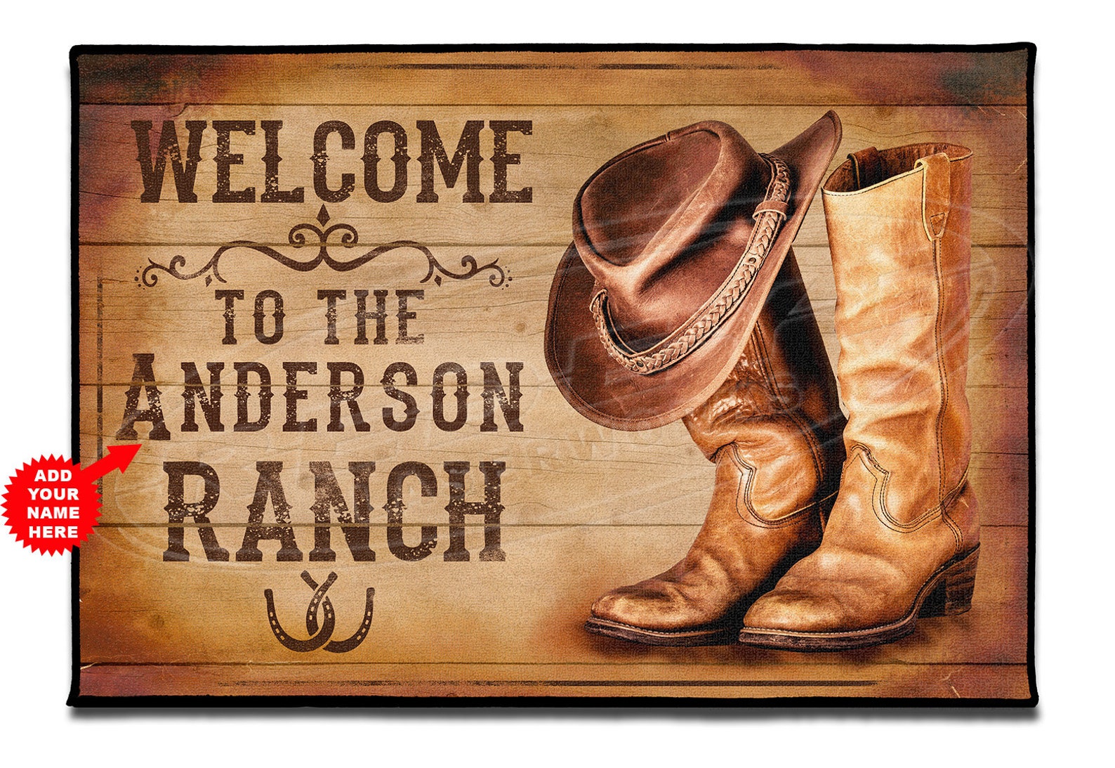 Western Ranch Front Door Welcome Mat Cowboy Door Mat Western | Etsy