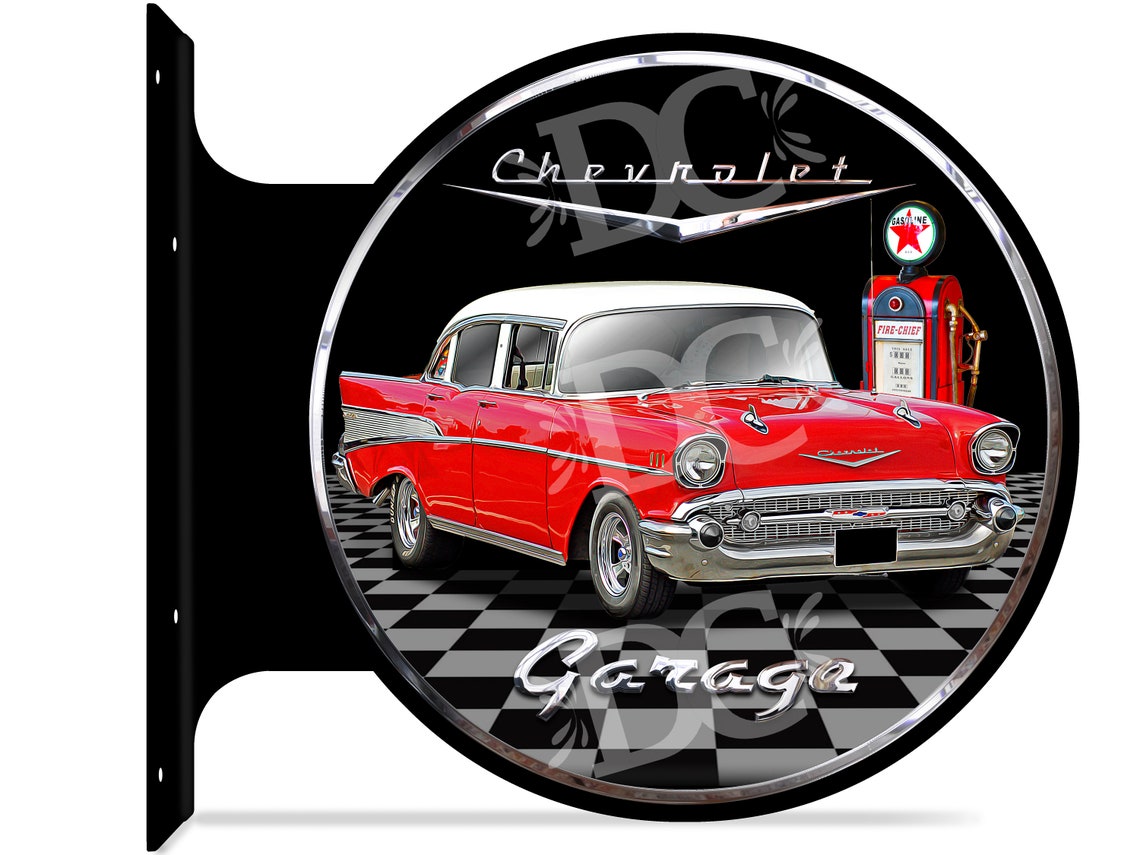 Muscle Car Garage Double Sided Sign Hot Rod Garage Décor - Etsy