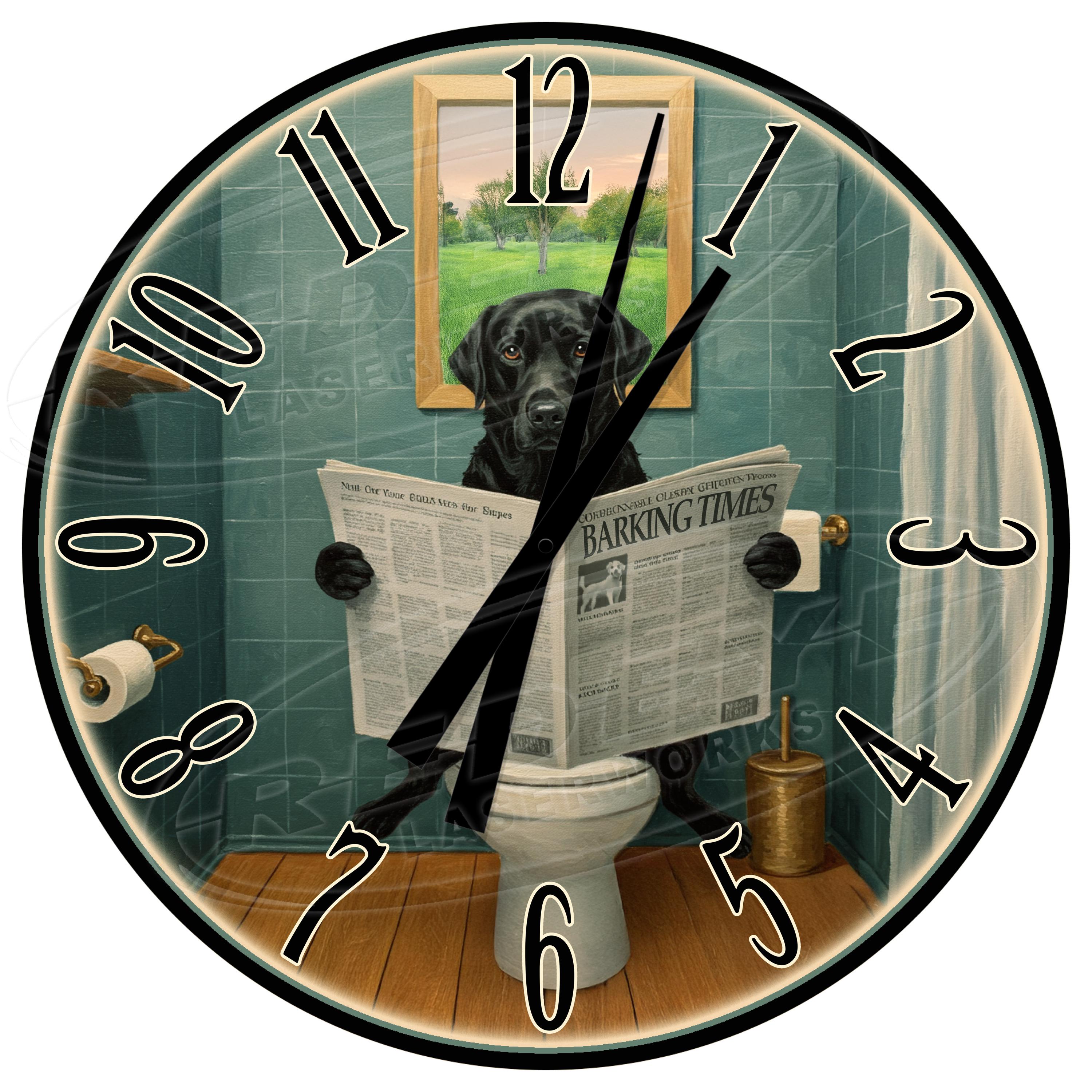 Dog Breed Bathroom Clock: Metal Circle Novelty Decor - Etsy