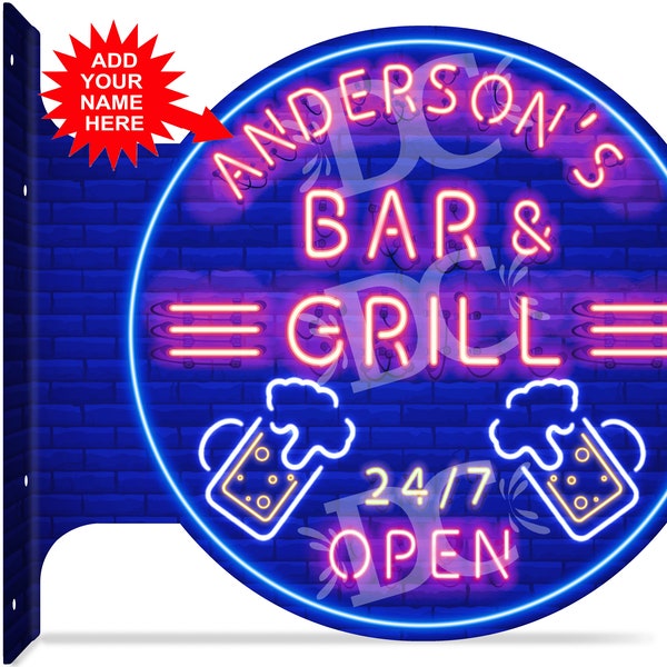 Bar and Grill Sign - Etsy