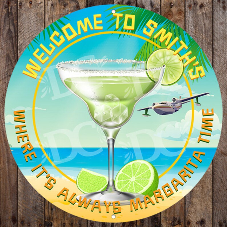 Personalized Margarita Bar Parrot Sign: Fun Tiki Bar Decor - Etsy