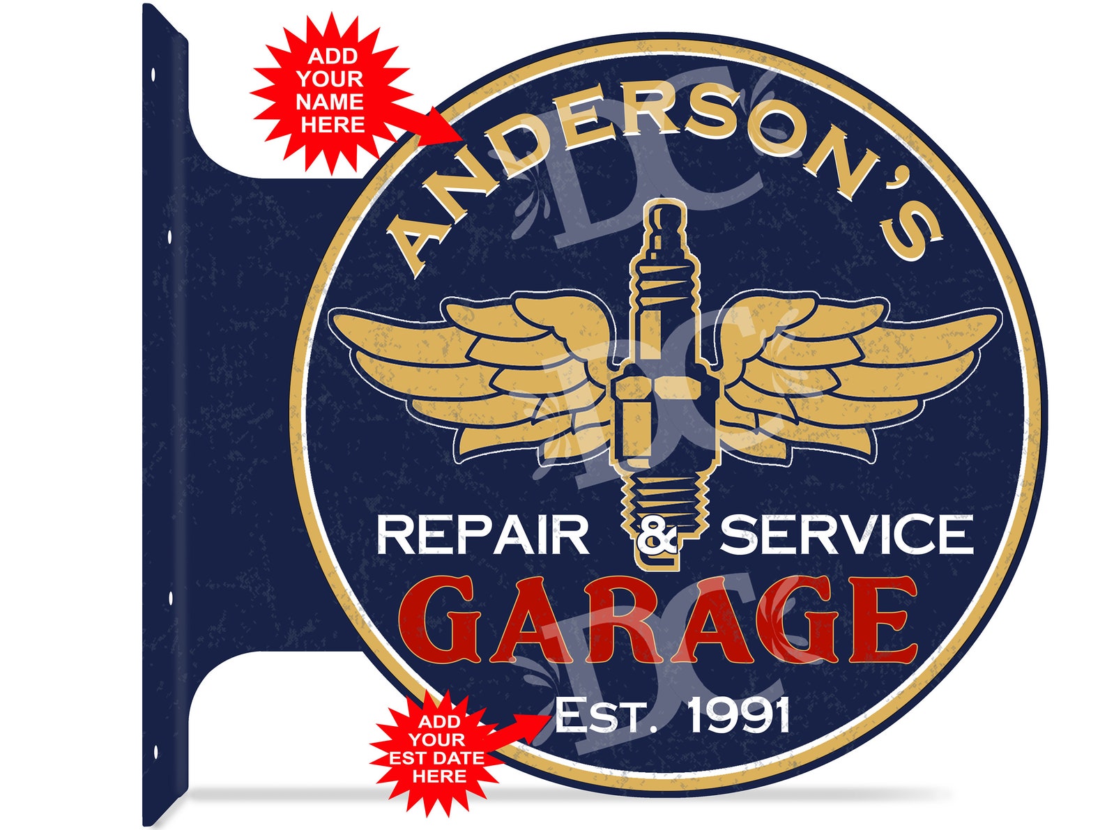 Mechanic Garage Double Sided Sign Custom Garage Signs - Etsy