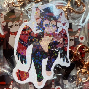 Husk & Fat Nuggets ~ Hazbin Hotel 3 In. Acrylic Keychain and Holo ...