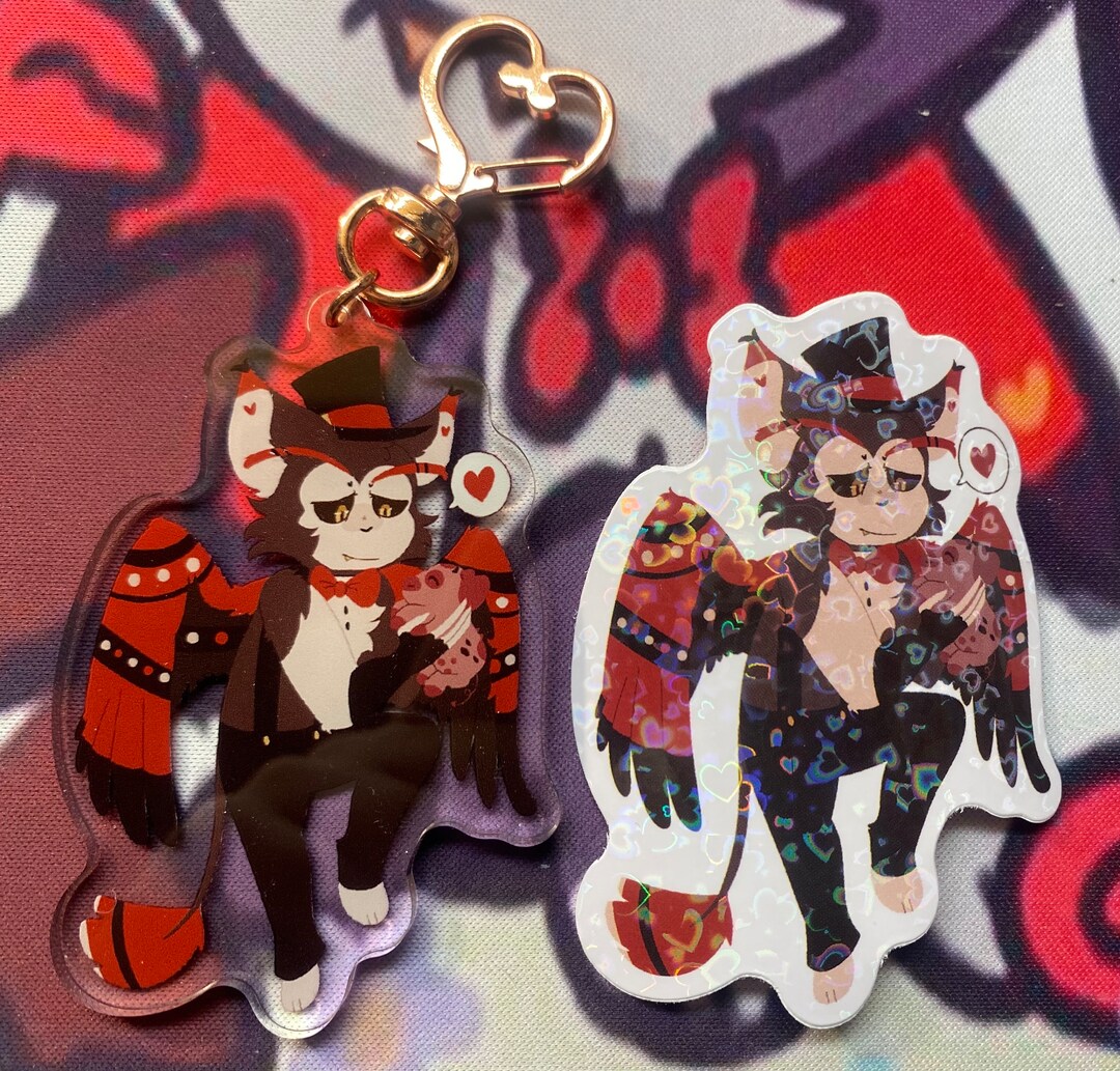 Husk & Fat Nuggets ~ Hazbin Hotel 3 In. Acrylic Keychain and Holo ...