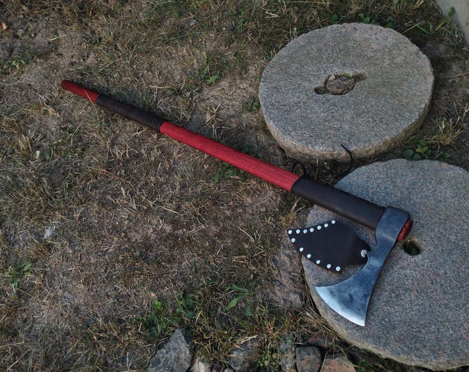Shepherd's Axe With Leather Sheath, Lightweight Walking Stick Axe ...