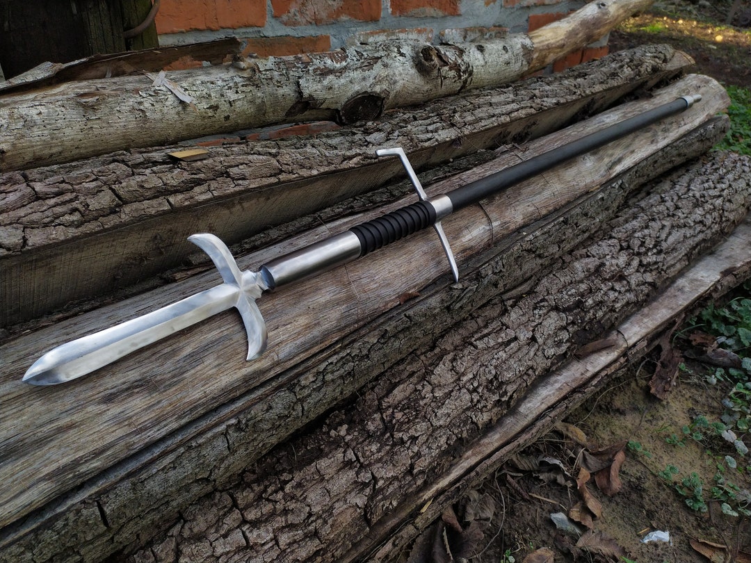 Jumonji Yari Spear With Shaft, Replica of Japanese Spear, Traditionally ...