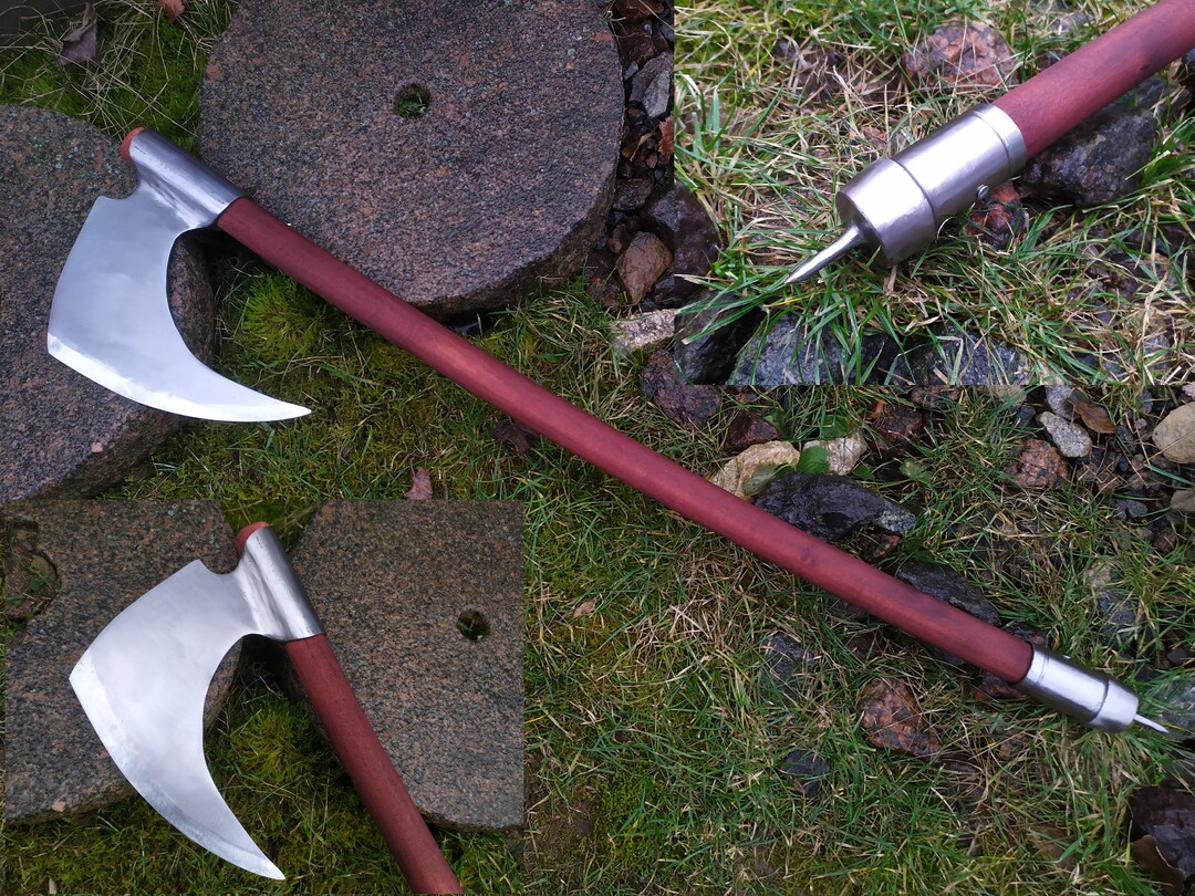 Death Dealer Axe, Barbarian Axe With Curved Handle, Battle Axe, New ...