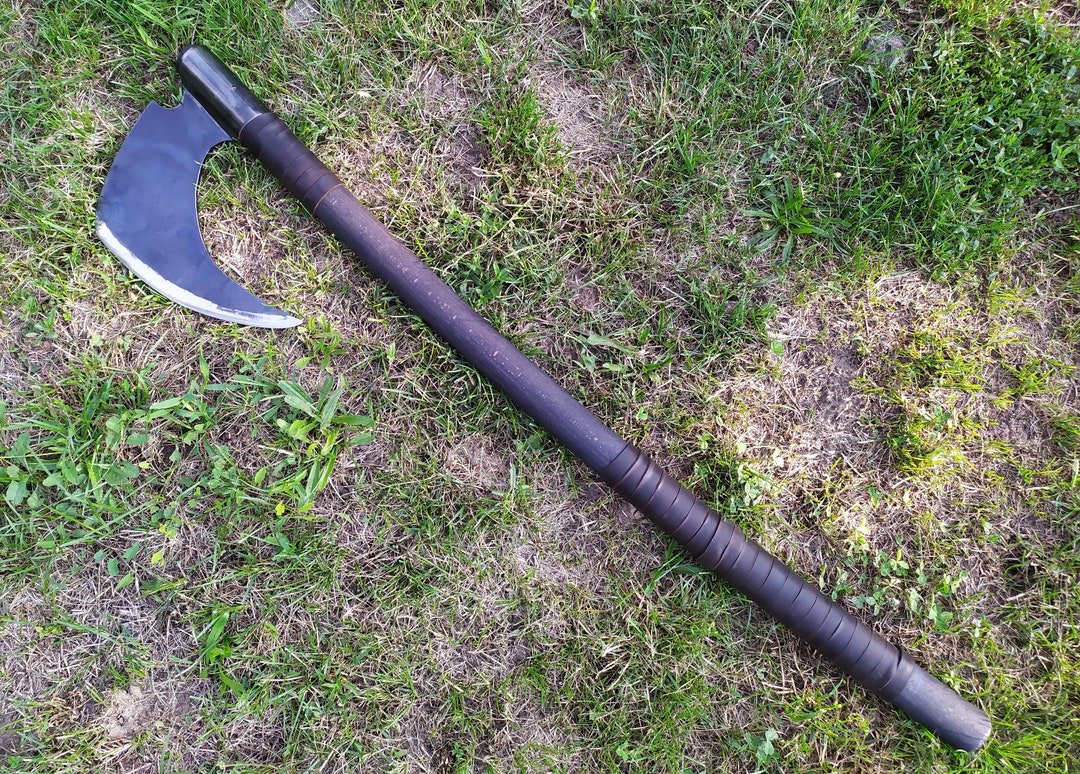 Death Dealer Axe, Barbarian Axe With Curved Handle, Battle Axe, New ...