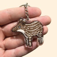 Cute Acrylic Keychains—dinosaur, Bunny Rabbit, Origami Bird - Etsy