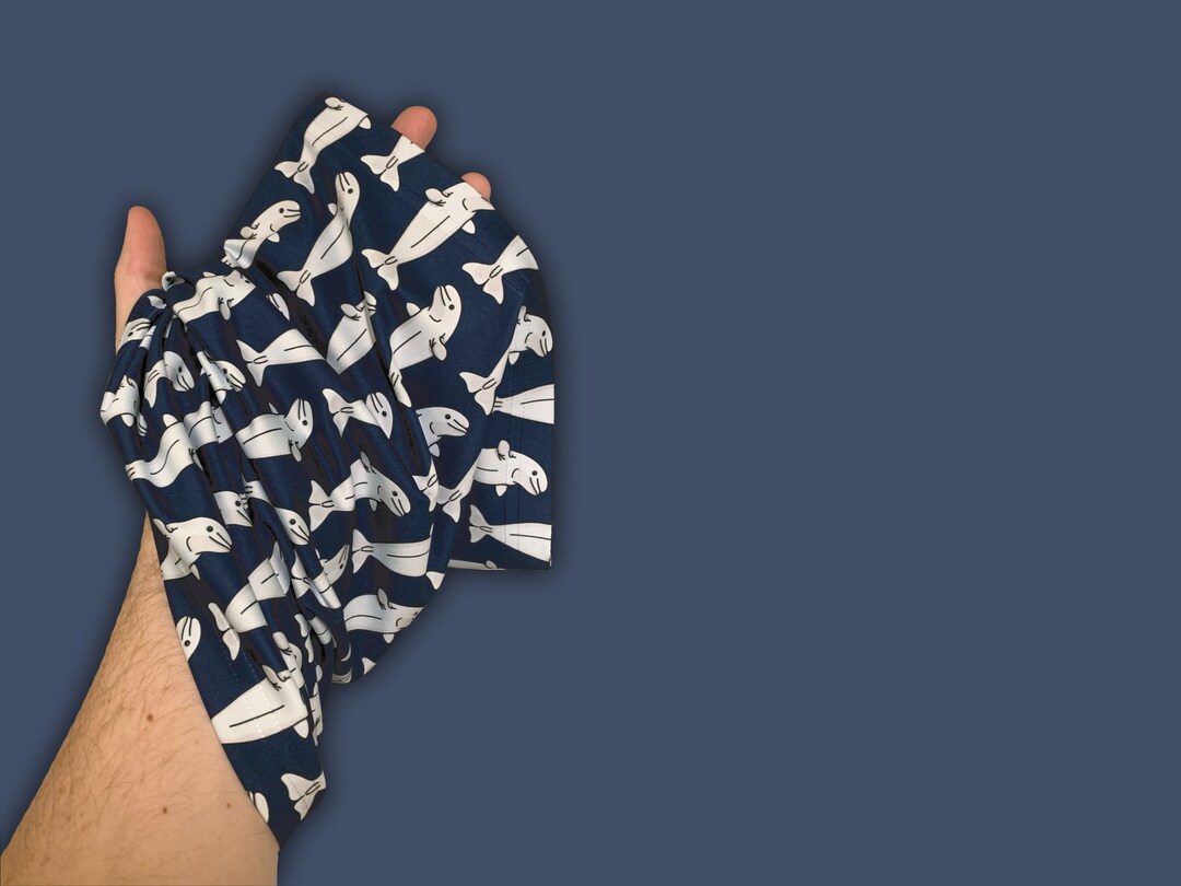 Beluga Whale Snood Navy Blue Face Mask | Patterned Neck Scarf | Neck ...