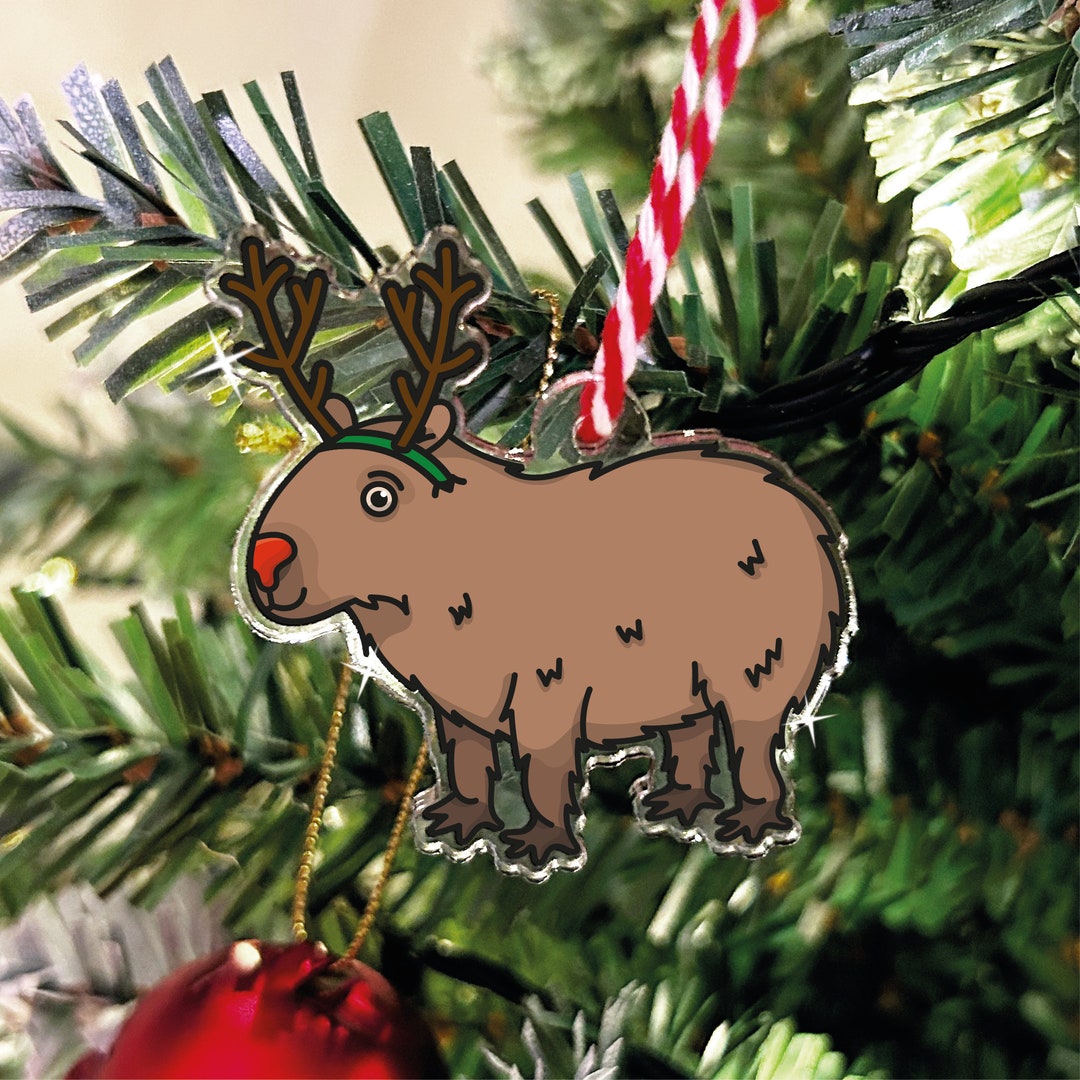 Capybara Christmas Tree Decoration | Capybara Gifts | Tree Hanger ...