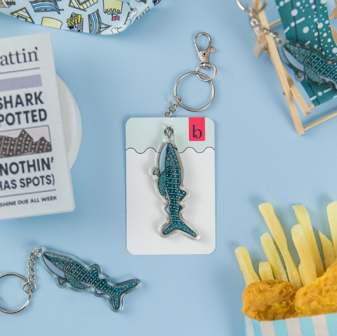 Whale Shark Keyring | Keychain | Bag Charm | Gift | Present | Backpack ...