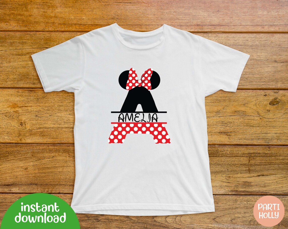 Minnie Mouse Split Monogram Alphabet Svg,eps,png,pdfmonogram Frame ...