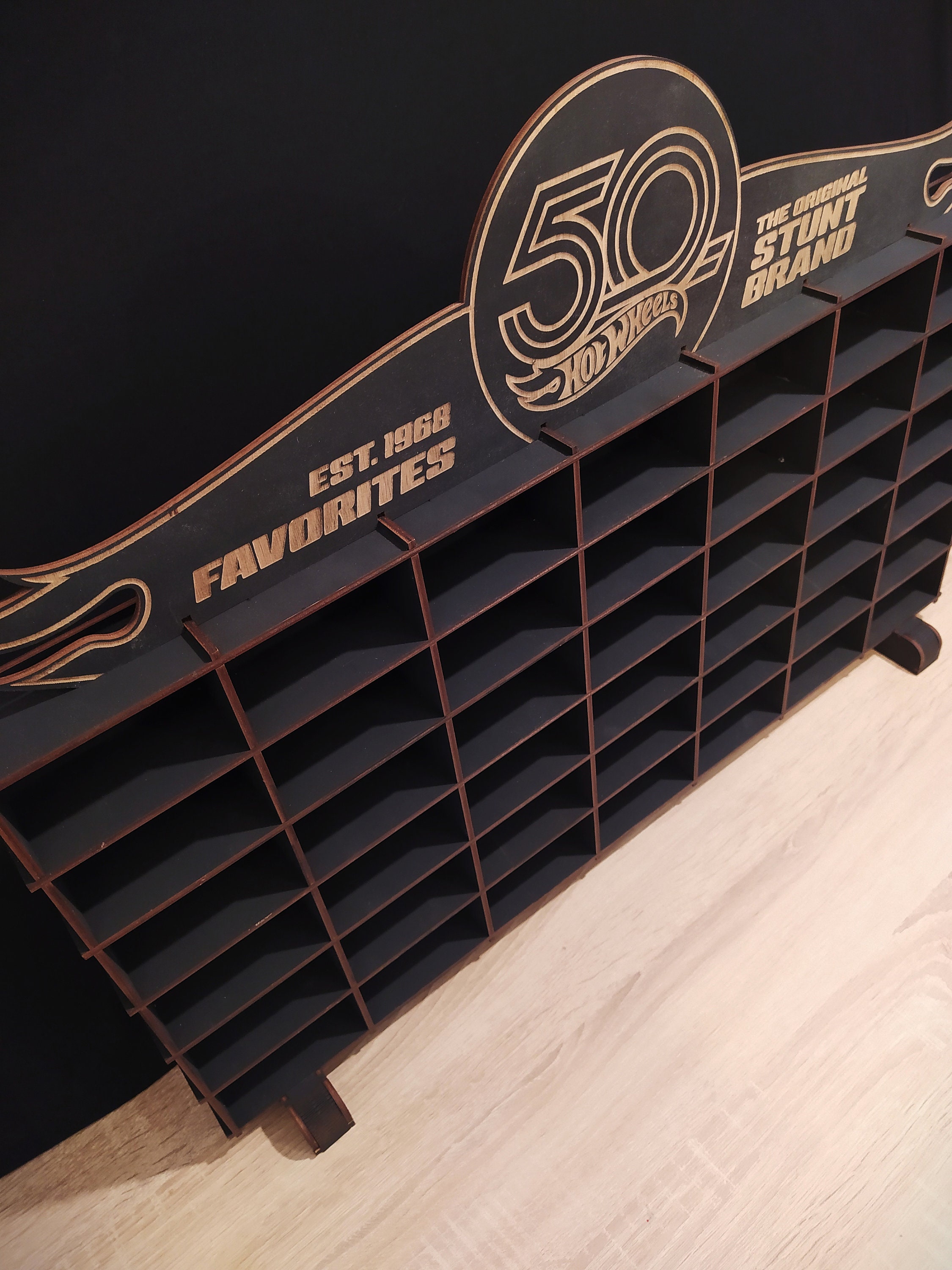 Display for Collector Cars, Diecast 1:64 Scale Models Storage, Black ...