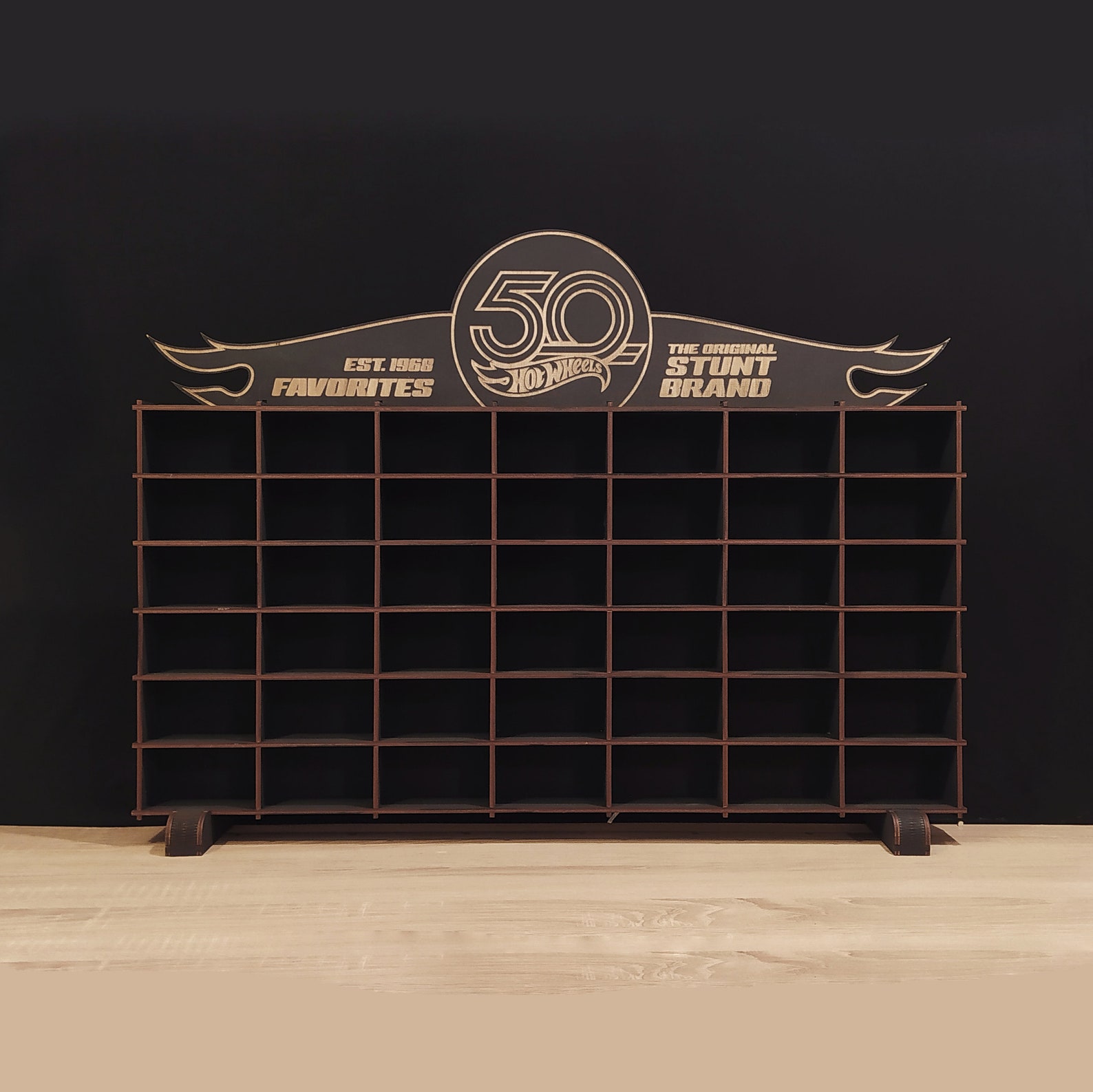 Display for Collector Cars, Diecast 1:64 Scale Models Storage, Black ...