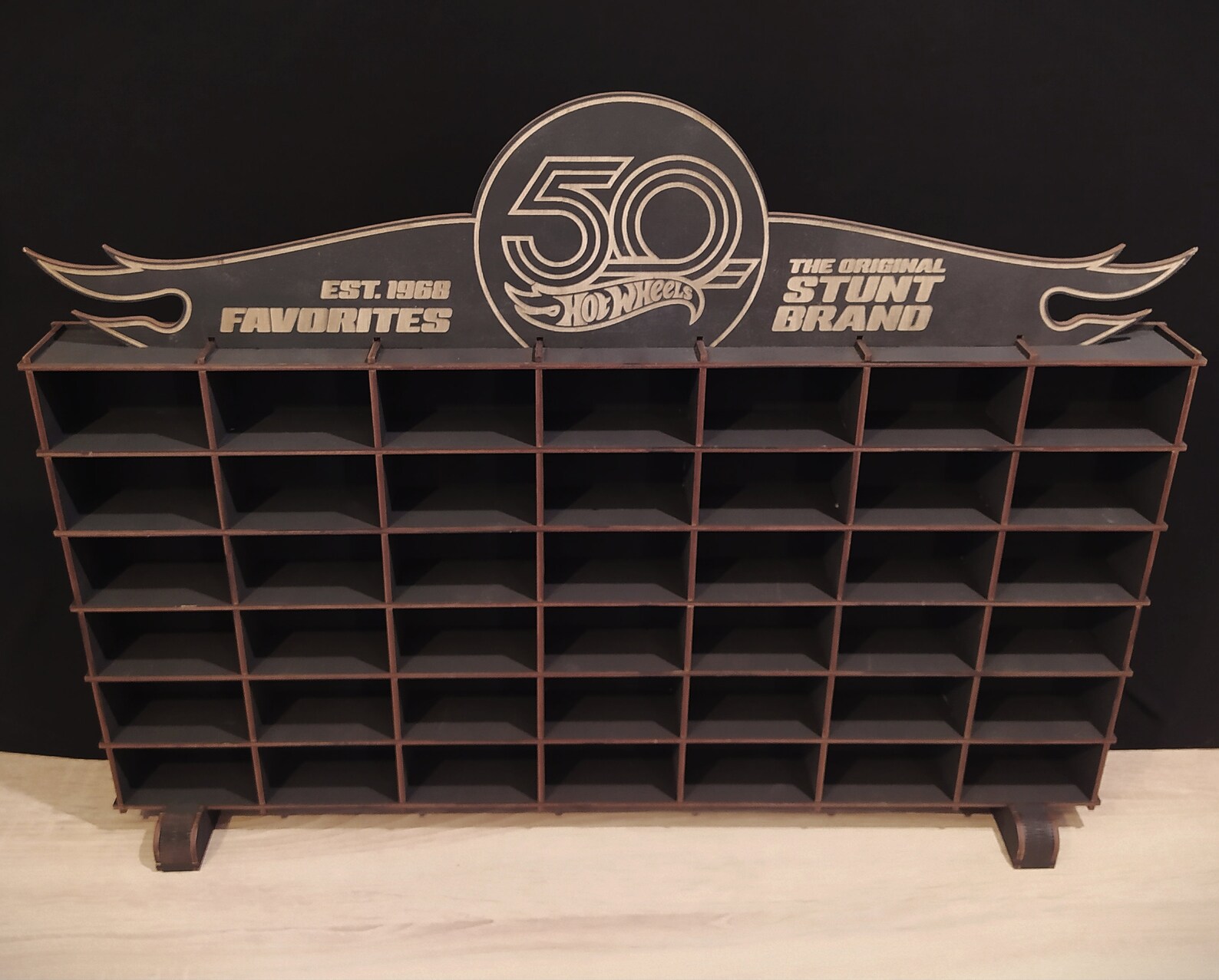 Display for Collector Cars, Diecast 1:64 Scale Models Storage, Black ...