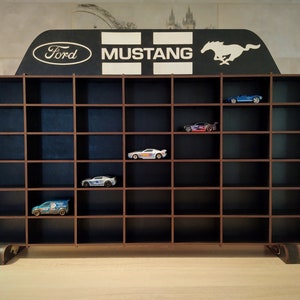 Ford Mustang Cars Collectors Shelf, Car Models Organizer, 1:64 Scale ...