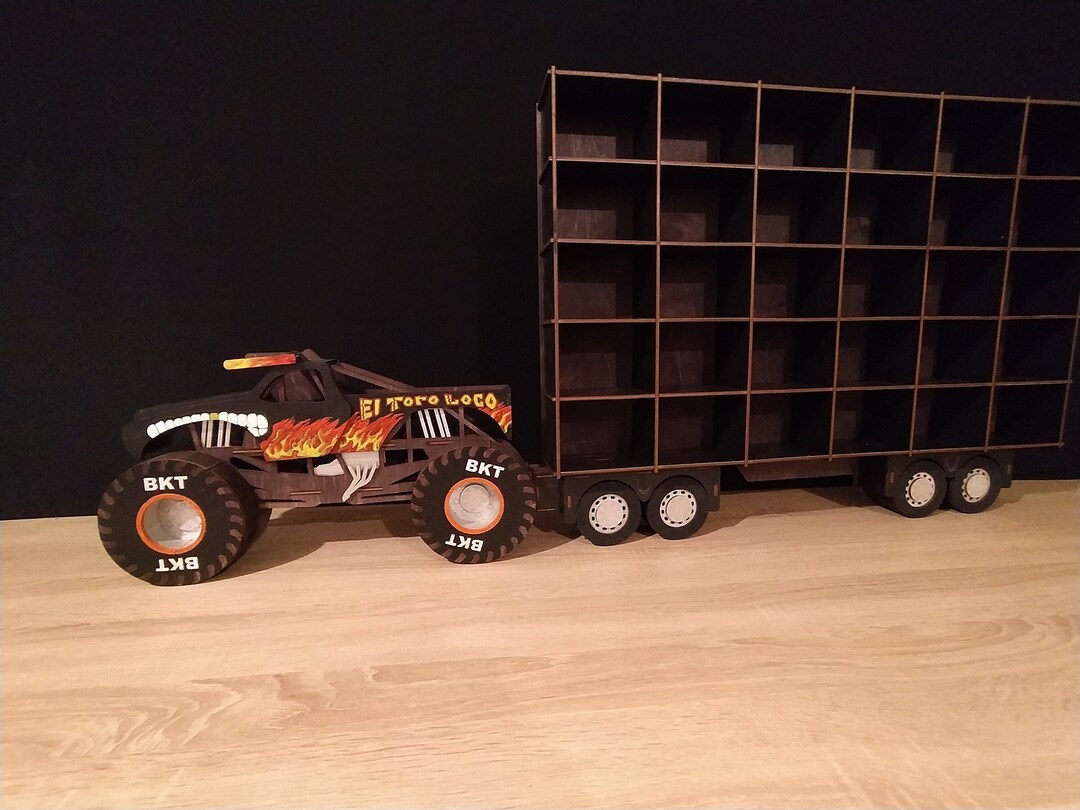 Monster Truck Shelf, Organizer for Monster Truck Scale Models, Monster ...