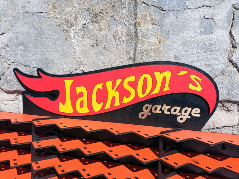 Personalized Toy Car Storage, Wood Wall Mounted Display, Diecast Car ...