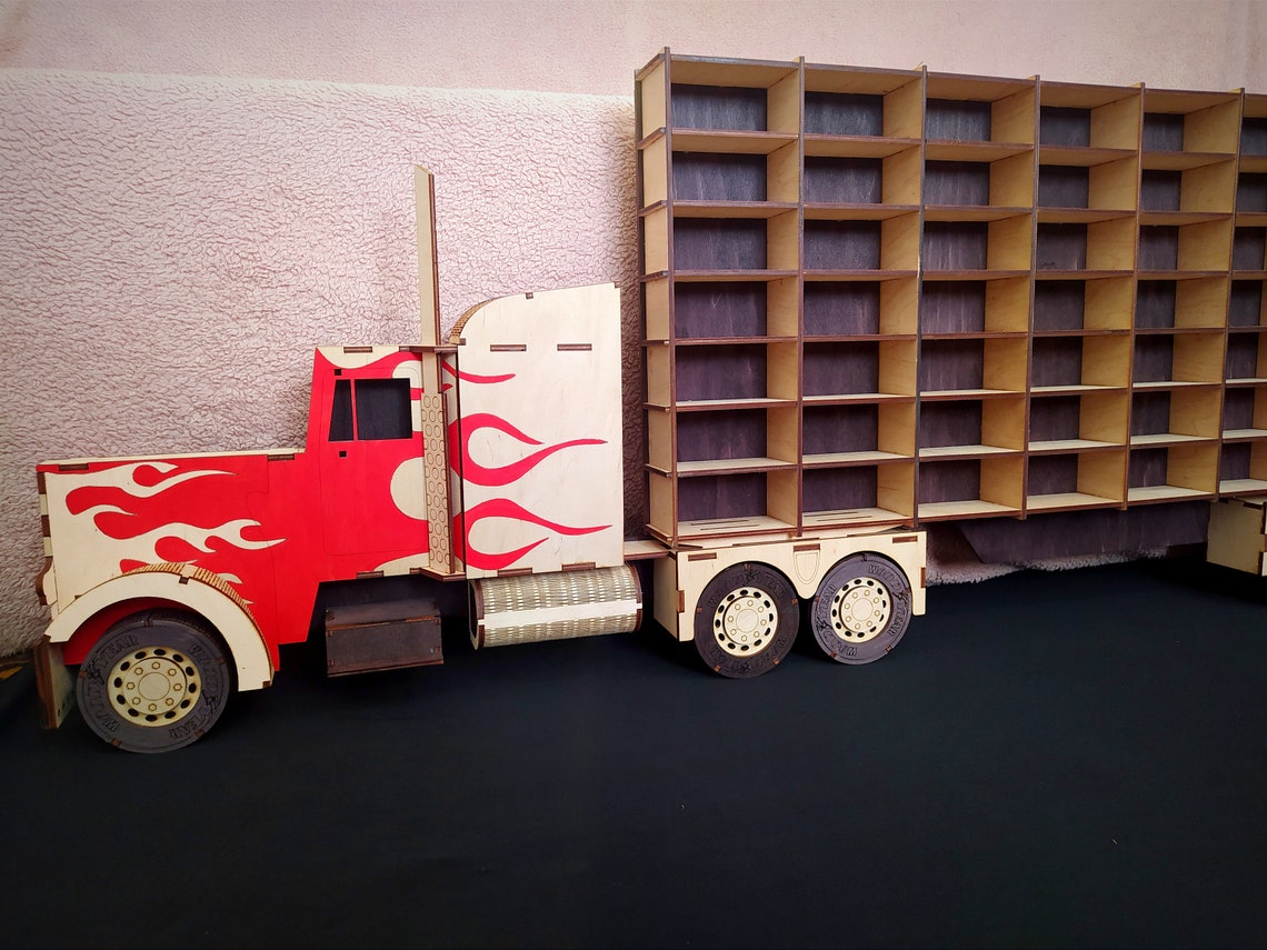 Hot Truck Shelf for Car Model Toy Car Storage Wood Wall - Etsy