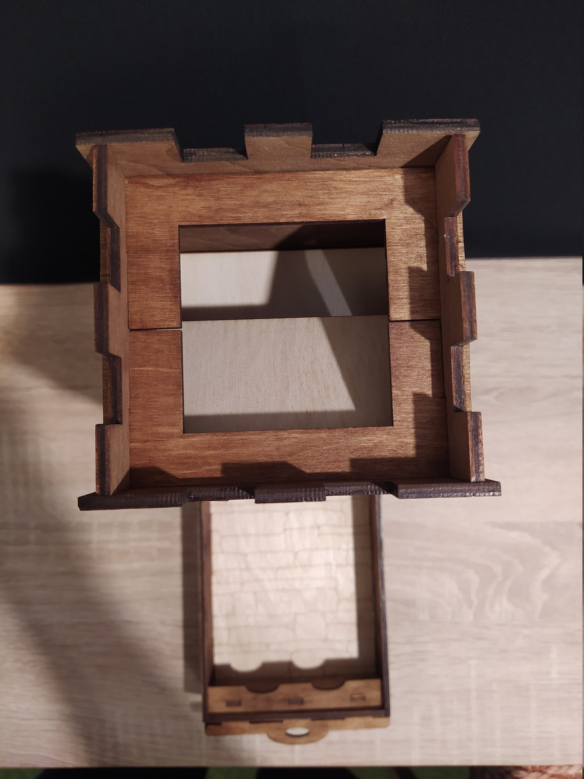 Dice Tower DND Dice Thrower Wood Dice Tray - Etsy