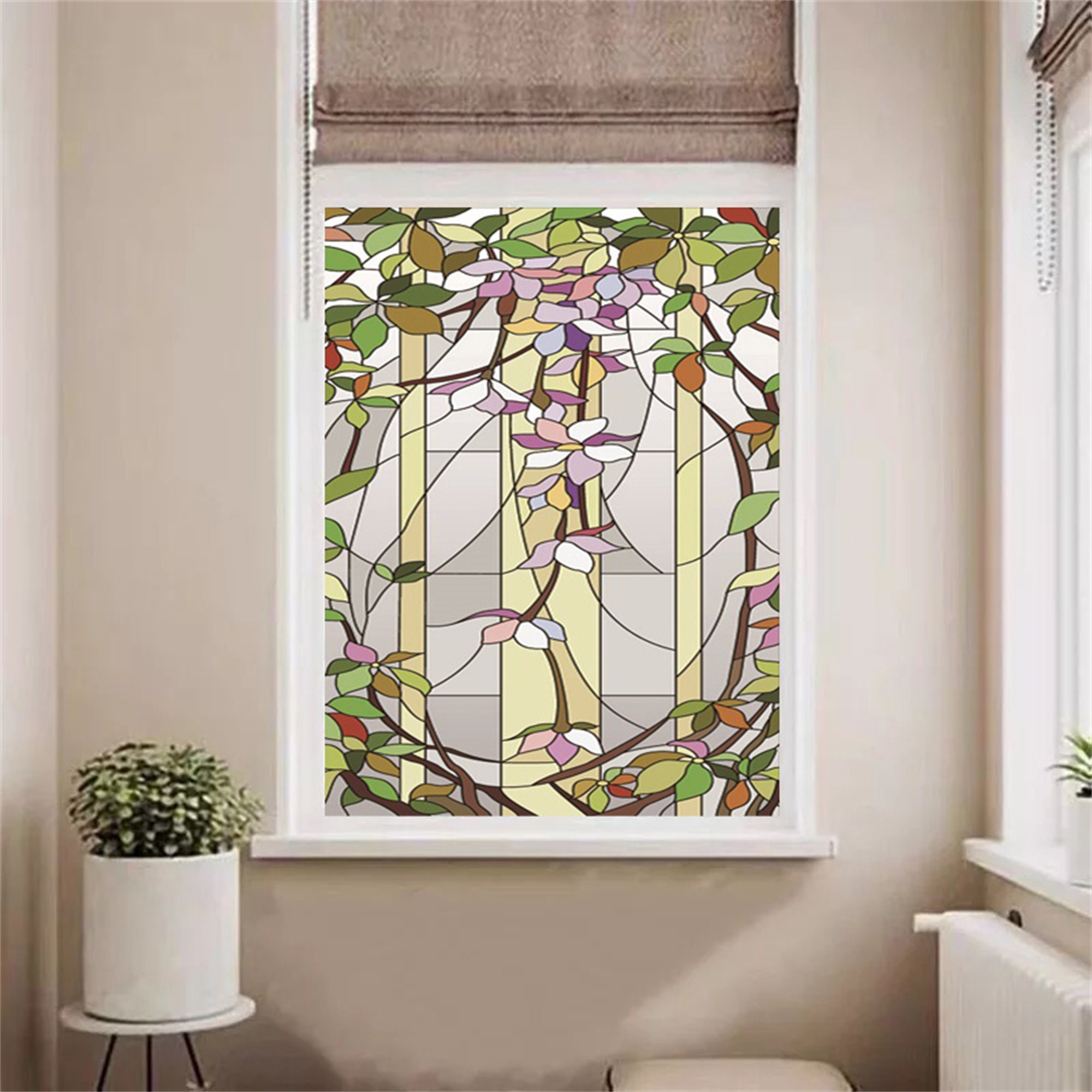Custom Size Window Films Stained Glass Window With Purple - Etsy