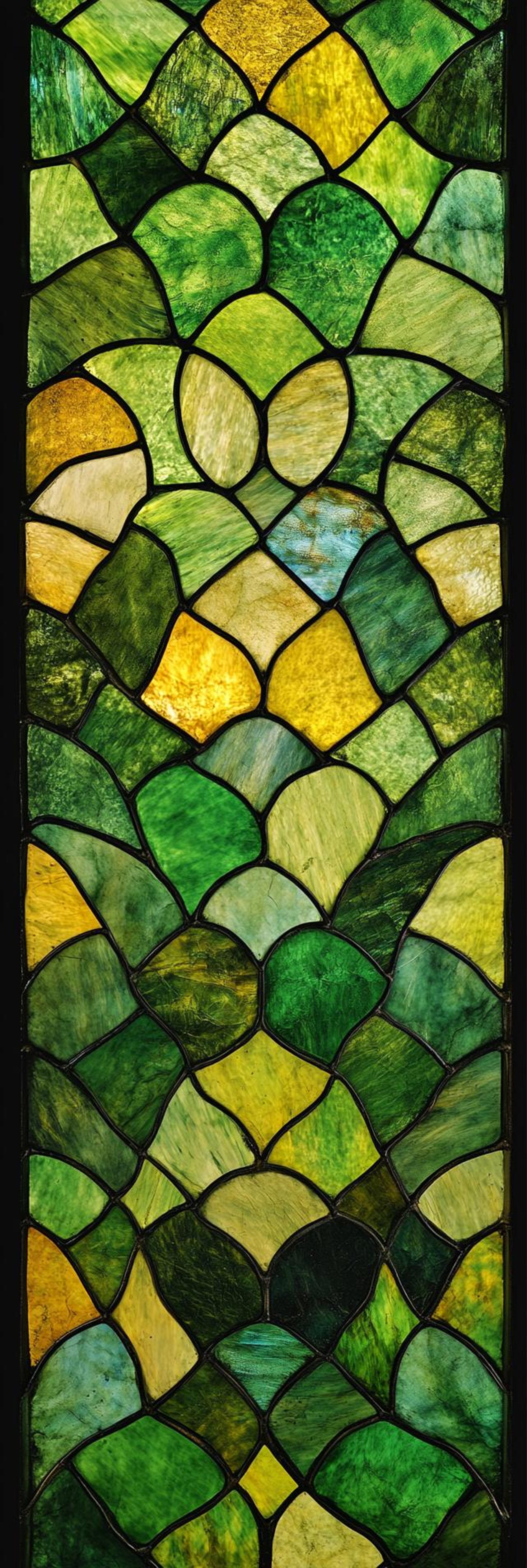 Custom Arched Botanical Stained Glass Window Film Privacy Decorative ...
