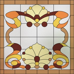 Custom Size Square Window Film Stained Window Glass Sticker Privacy ...