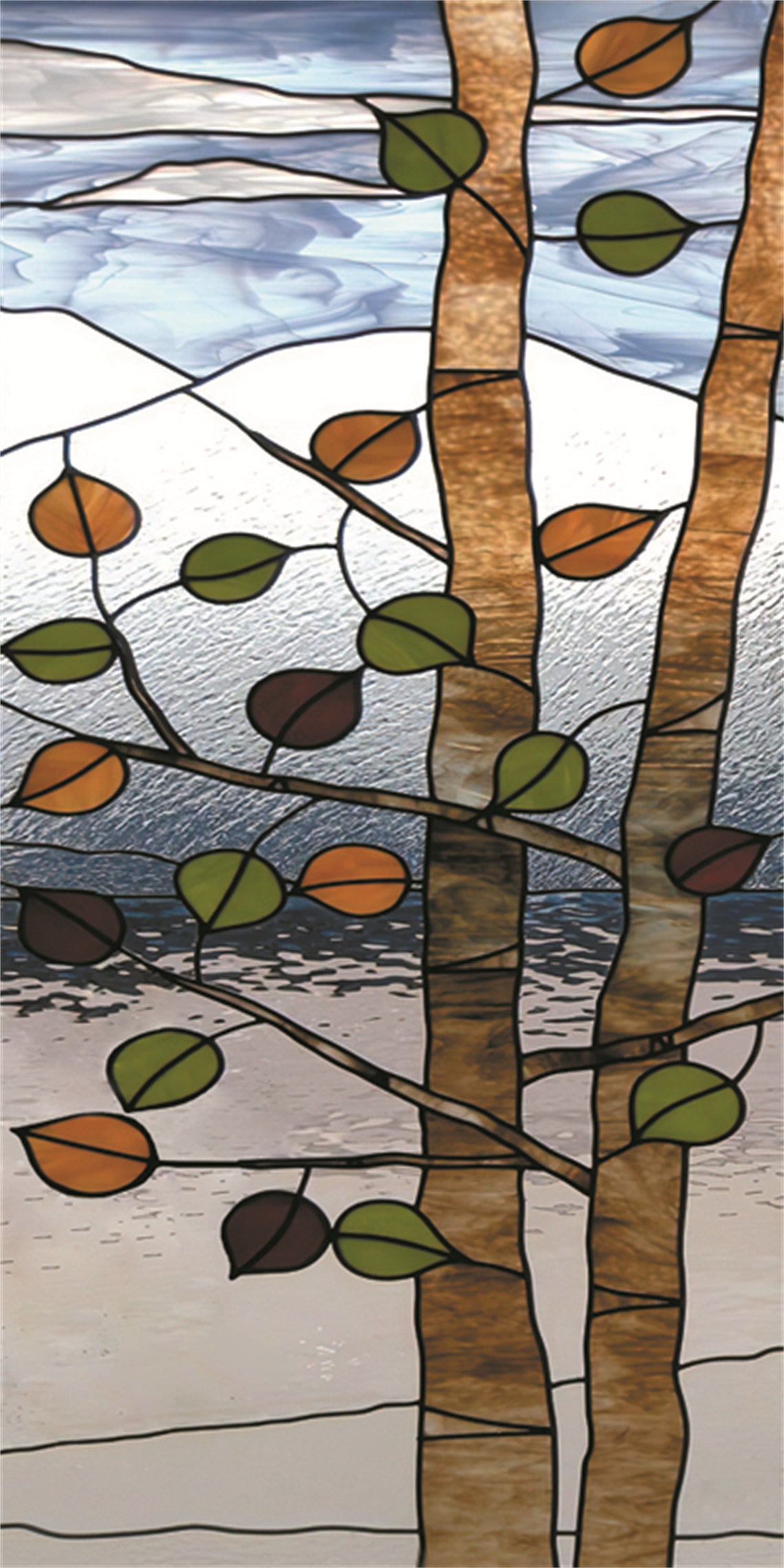 Window Film Frosted Stained Glass Films Privacy Static Cling Etsy 0982