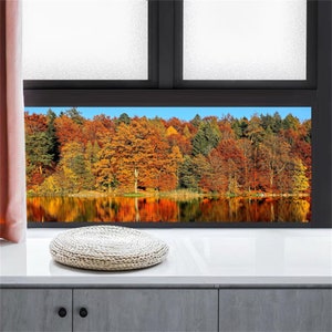 Forest Pattern Glass Films Window Sticker Static Cling Frosted Home ...