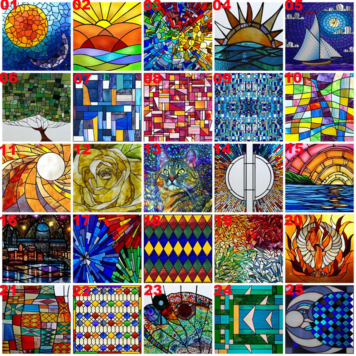 Custom Size Window Film Stained Glass Films Frosted Privacy - Etsy