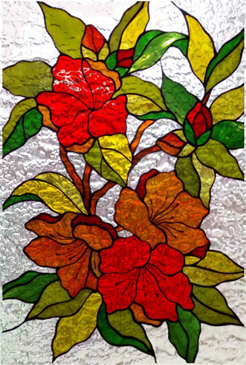 Custom Size Window Film Frosted Stained Glass Films Print - Etsy