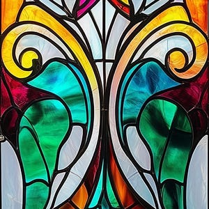 Custom Size Home Window Decor - Classic Vintage Privacy Screen, Colored ...