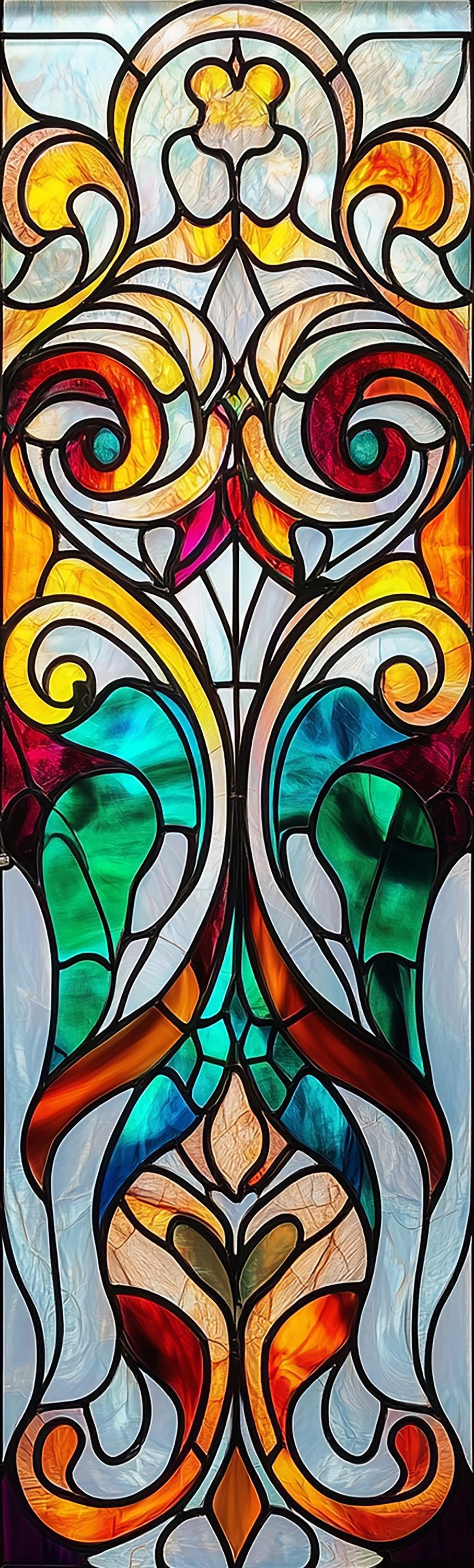 Custom Size Home Window Decor - Classic Vintage Privacy Screen, Colored ...