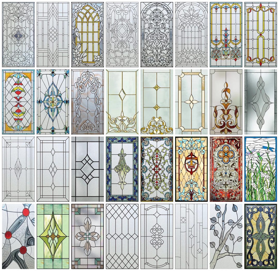 Stained Glass Window Film Collection - Classic, Modern, and Nature ...