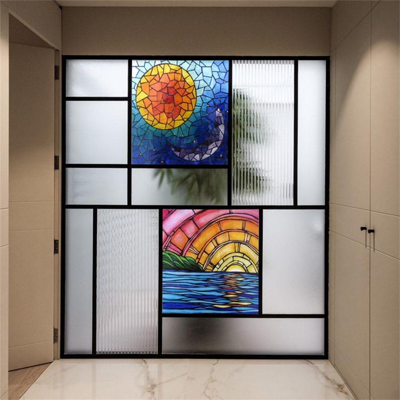 Custom Size Window Film Stained Glass Films Frosted Privacy - Etsy
