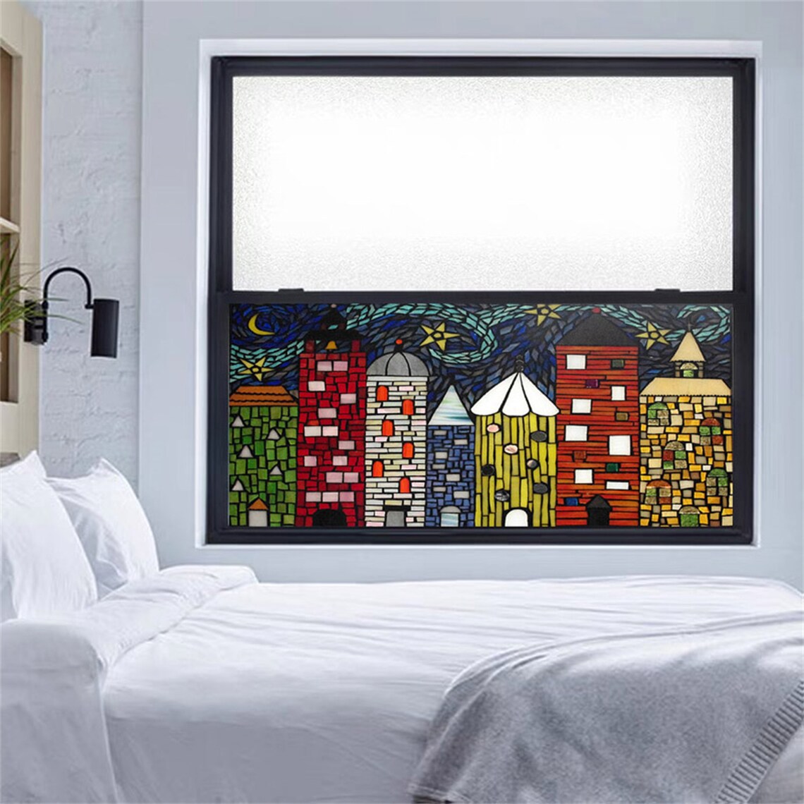 Custom Size Stained Glass Window Film Frosted Glass Sticker - Etsy