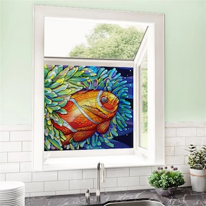 Custom Size Window Film Stained Glass Films Frosted Privacy Static ...