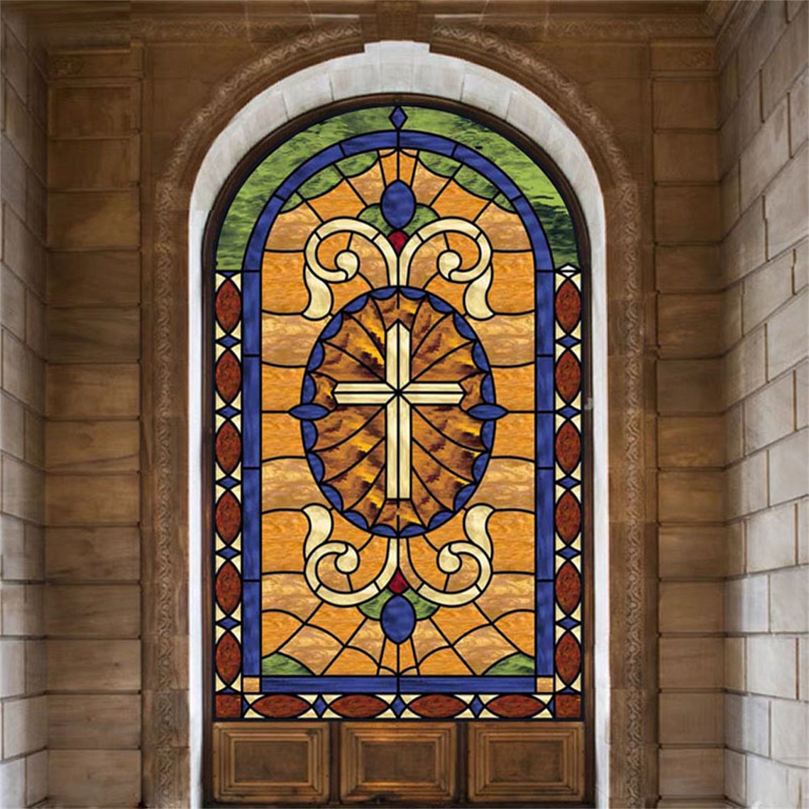 Window Film Stained Glass Films Customized Church-style Static - Etsy