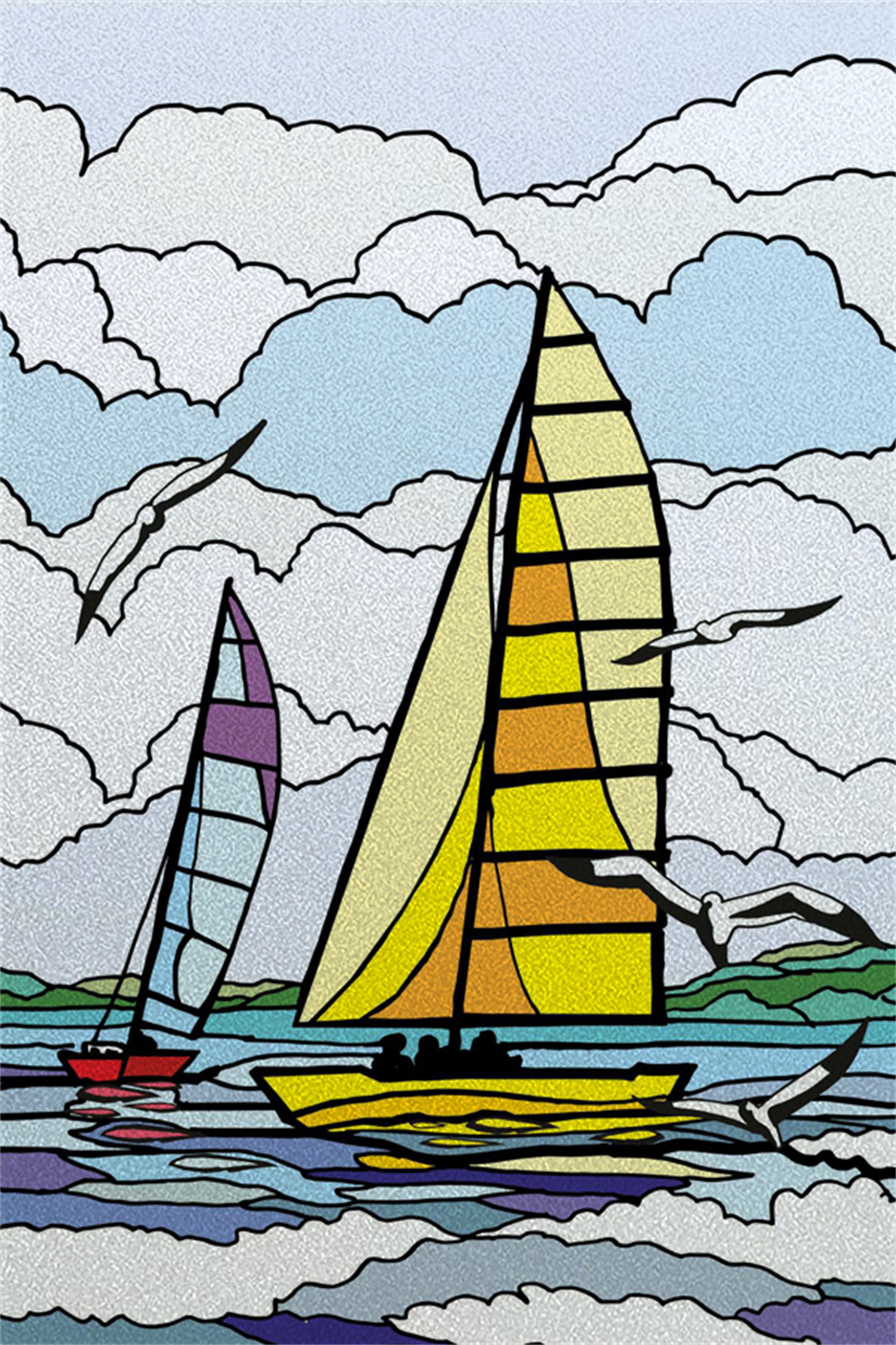 Custom Size Stained Glass Filmsprivacy Static Clingprint - Etsy