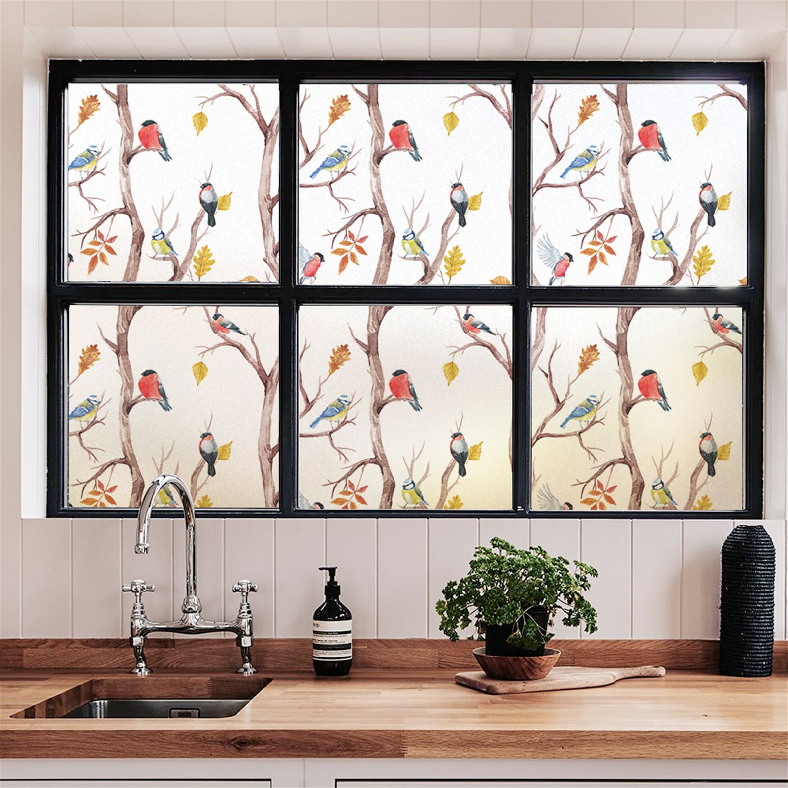 Window Film Privacy Lovely Birds Glass Sticker UV Blocking - Etsy