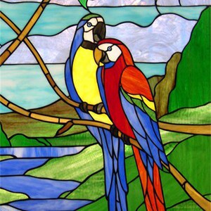 Custom Size Stained Glass Window Film Animal Color Printing Picture for ...