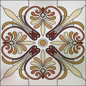 Custom Size Square Window Film Stained Window Glass Sticker Privacy ...