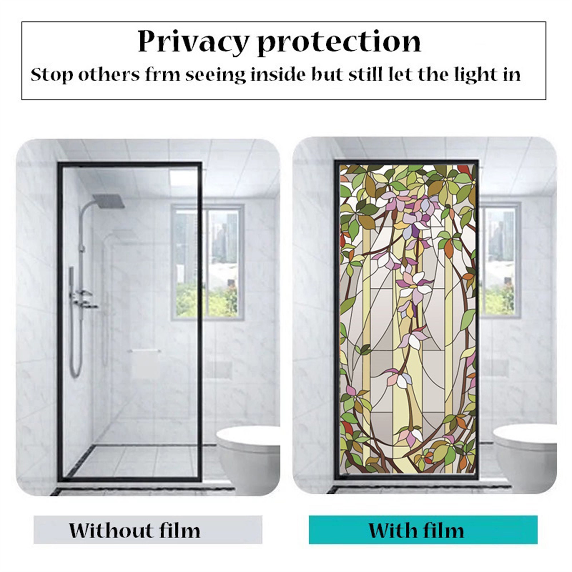 Custom Size Window Films Stained Glass Window With Purple - Etsy