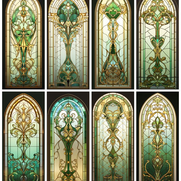 Gothic Stained Glass Film - Etsy
