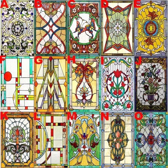 Window Film Frosted Stained Glass Films Customized Static | Etsy