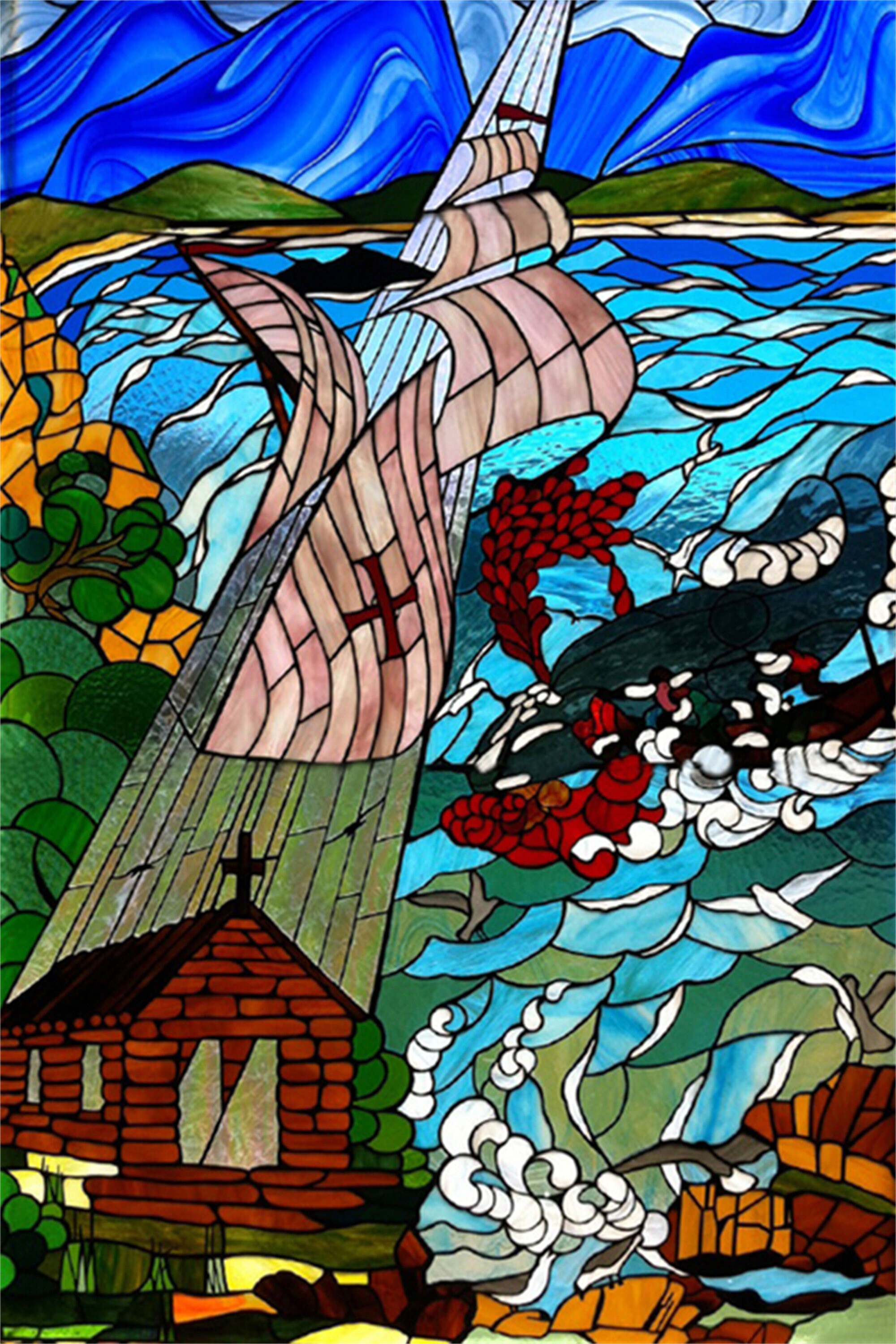 Frosted Window Film Stained Glass Film Vintage Church Style - Etsy